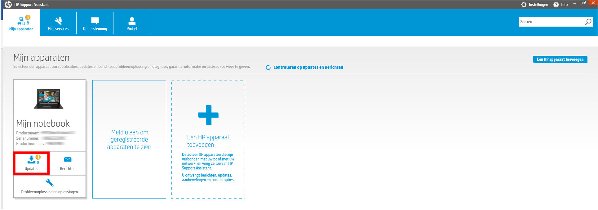 Drivers updaten met de HP Support Assistant